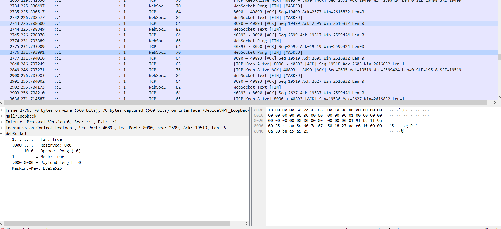 Maybe the server is sending pongs but Chrome isn't sending pings? - Cloudflare Developers