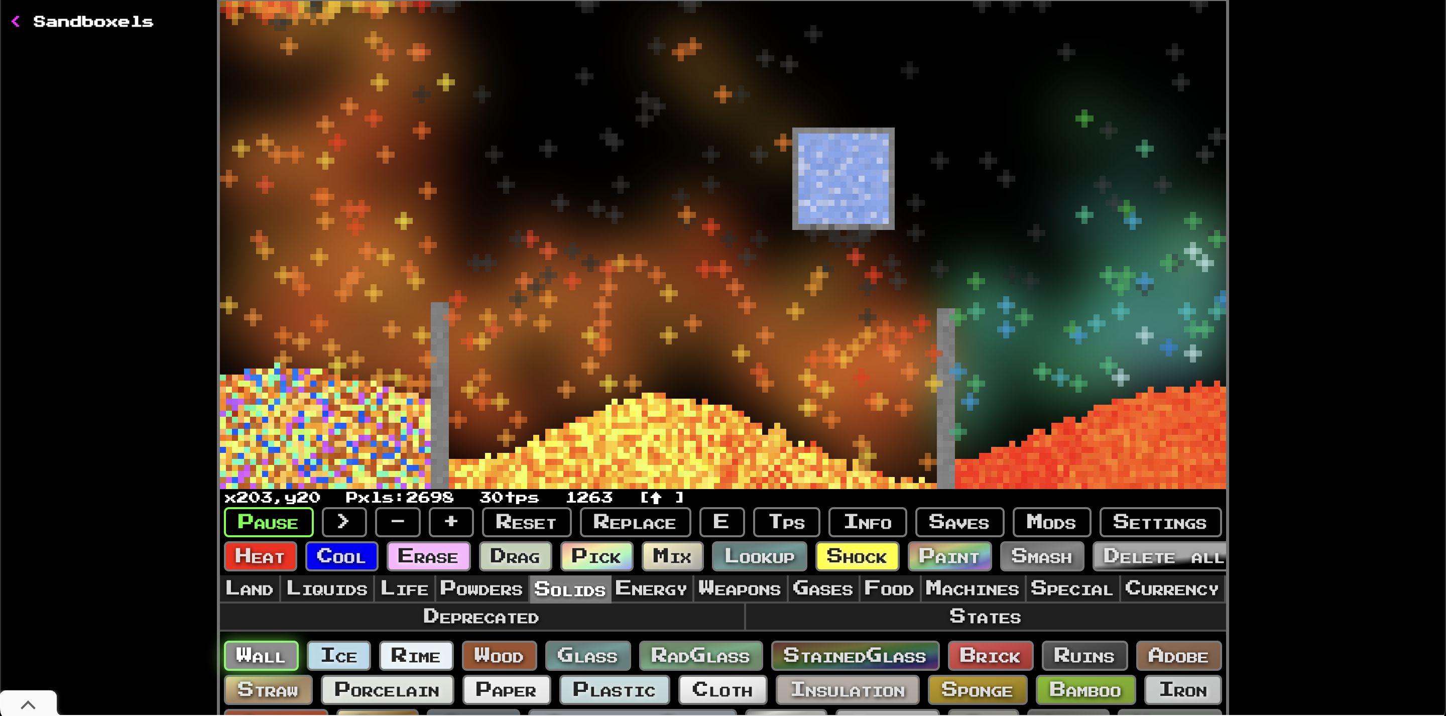 nope absolutely no scripts for gravity - 🚨 R74n / Sandboxels