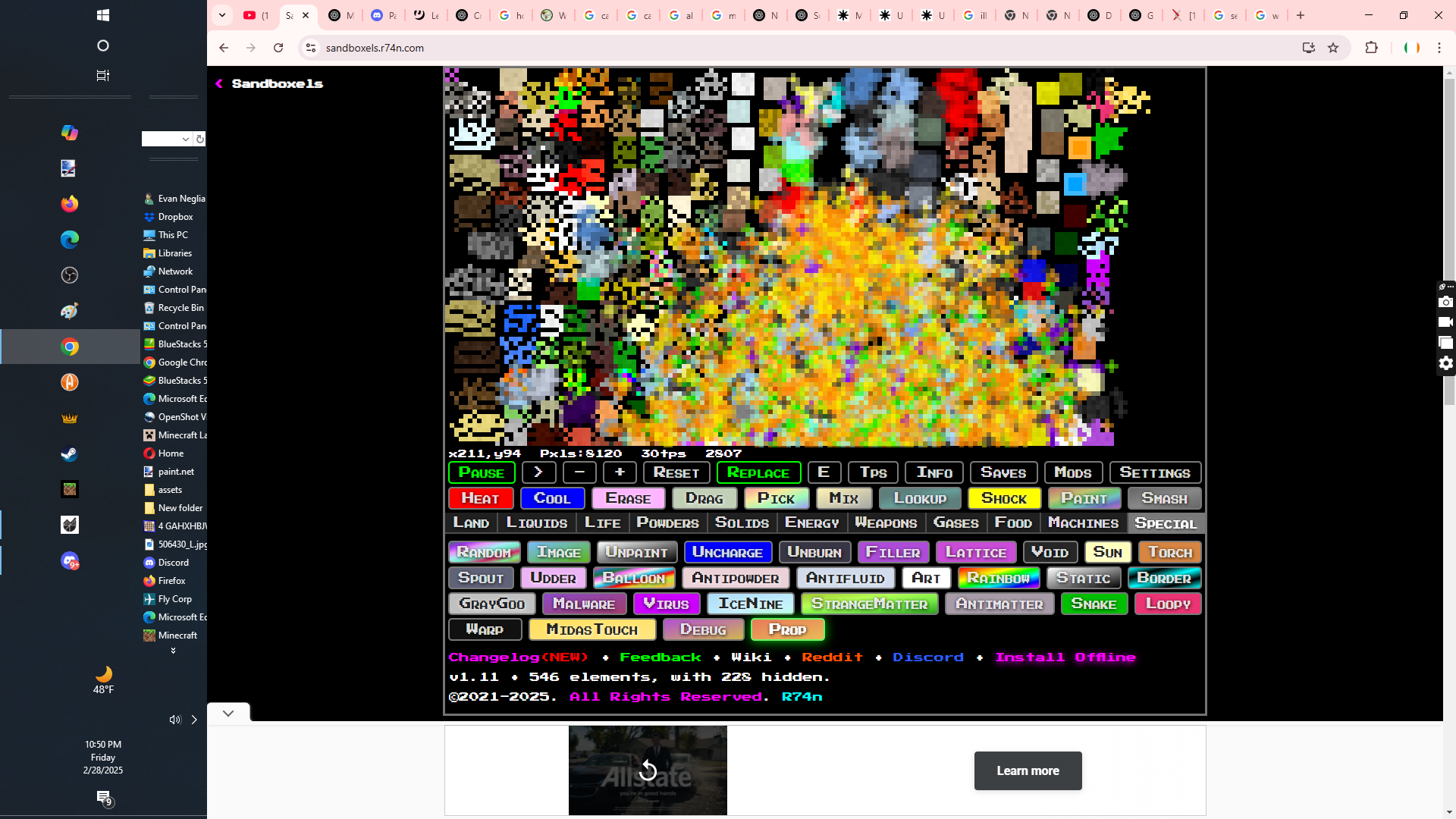 Spray Paint - 🚨 R74n / Sandboxels