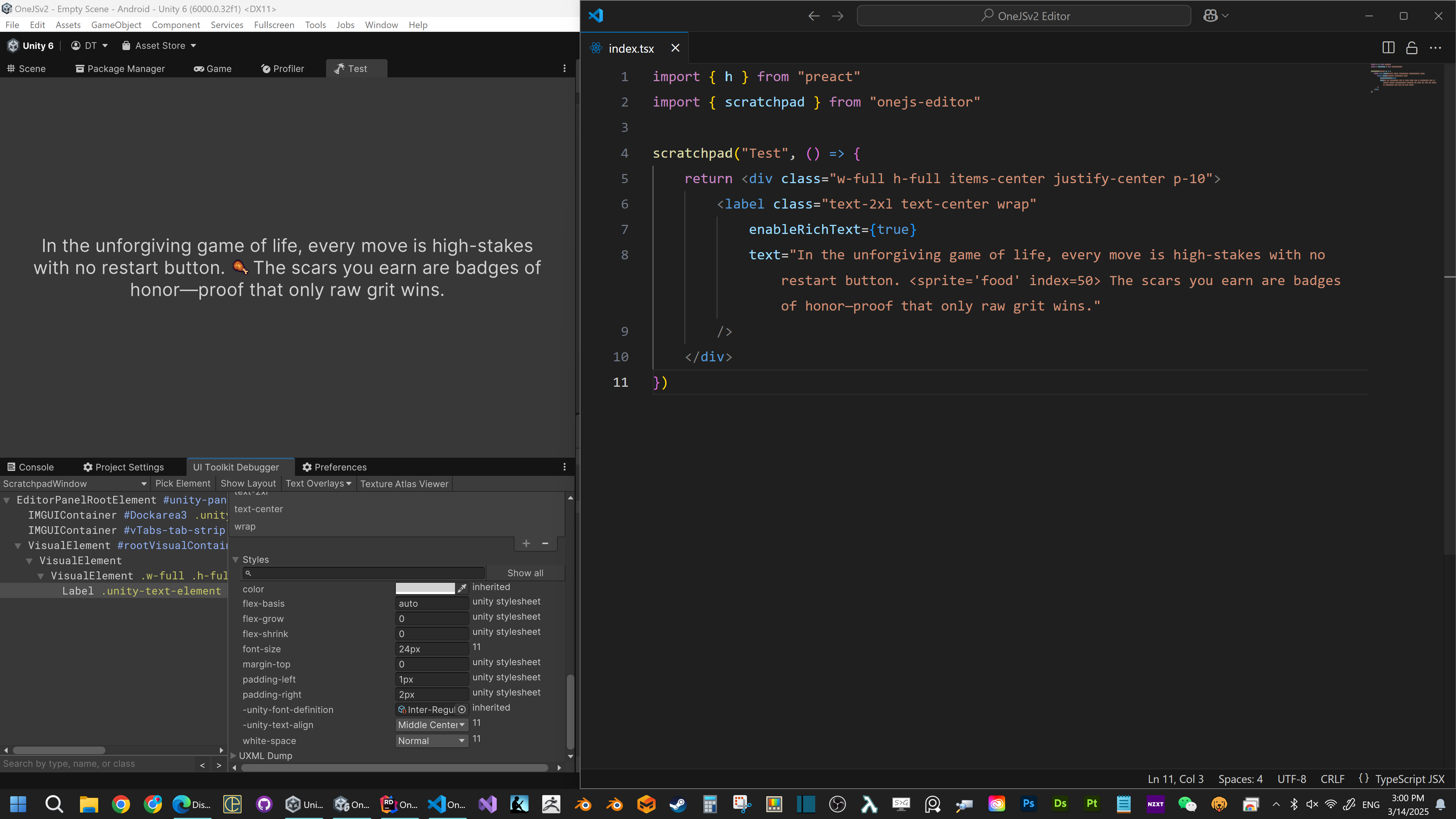 or generate via the DTS Generator - OneJS