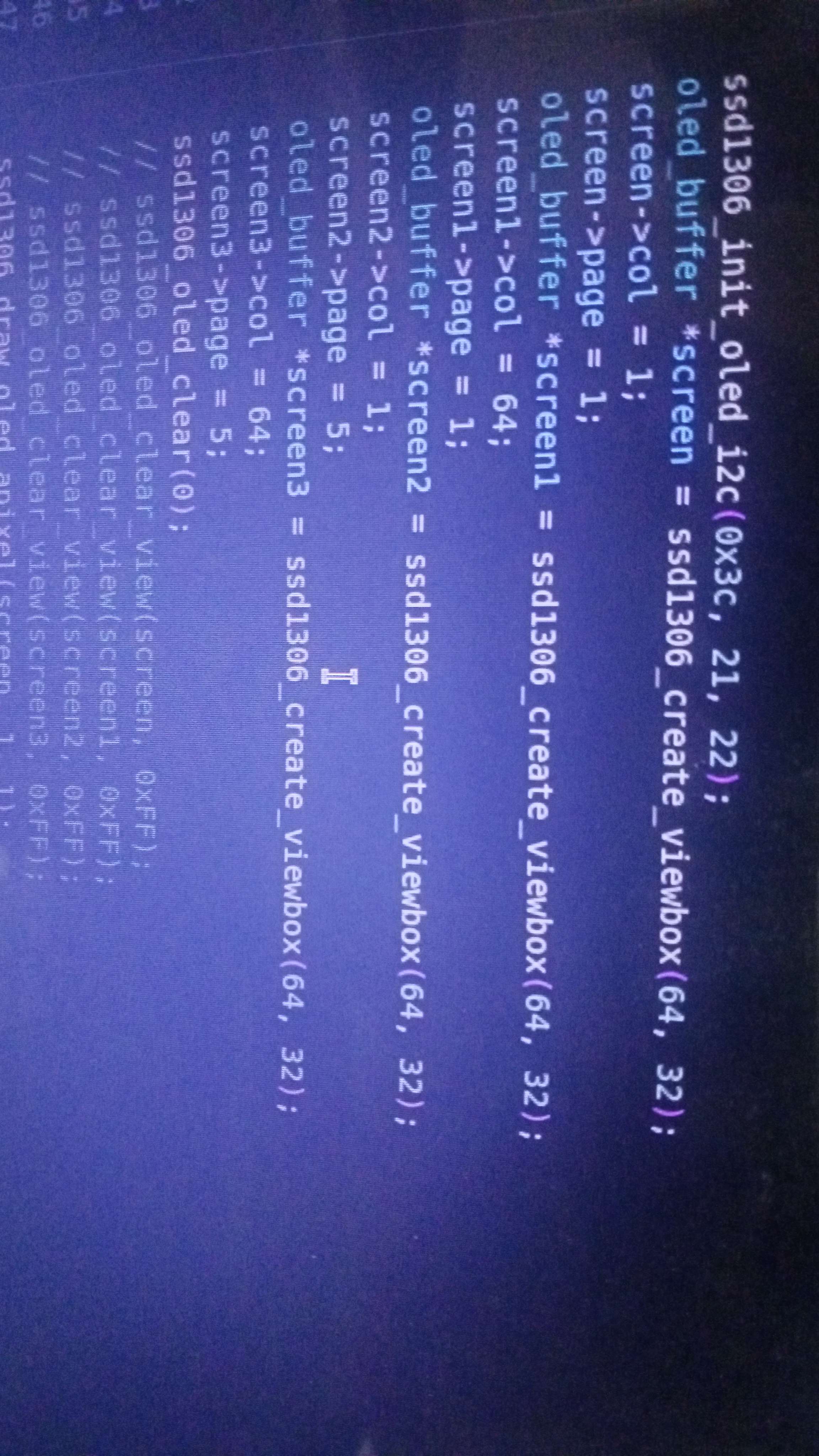 With my library you can create different buffers, with some property which let my ssd1306 ...