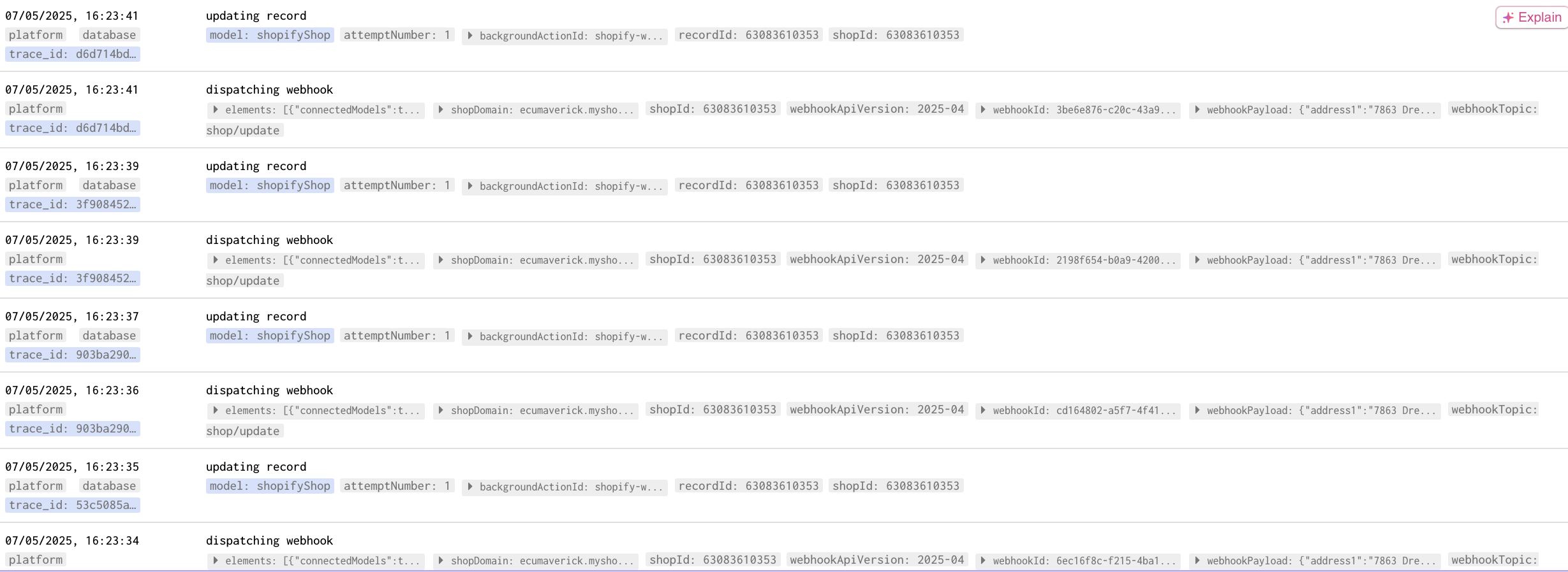 Too many shop/update calls - Gadget Developers