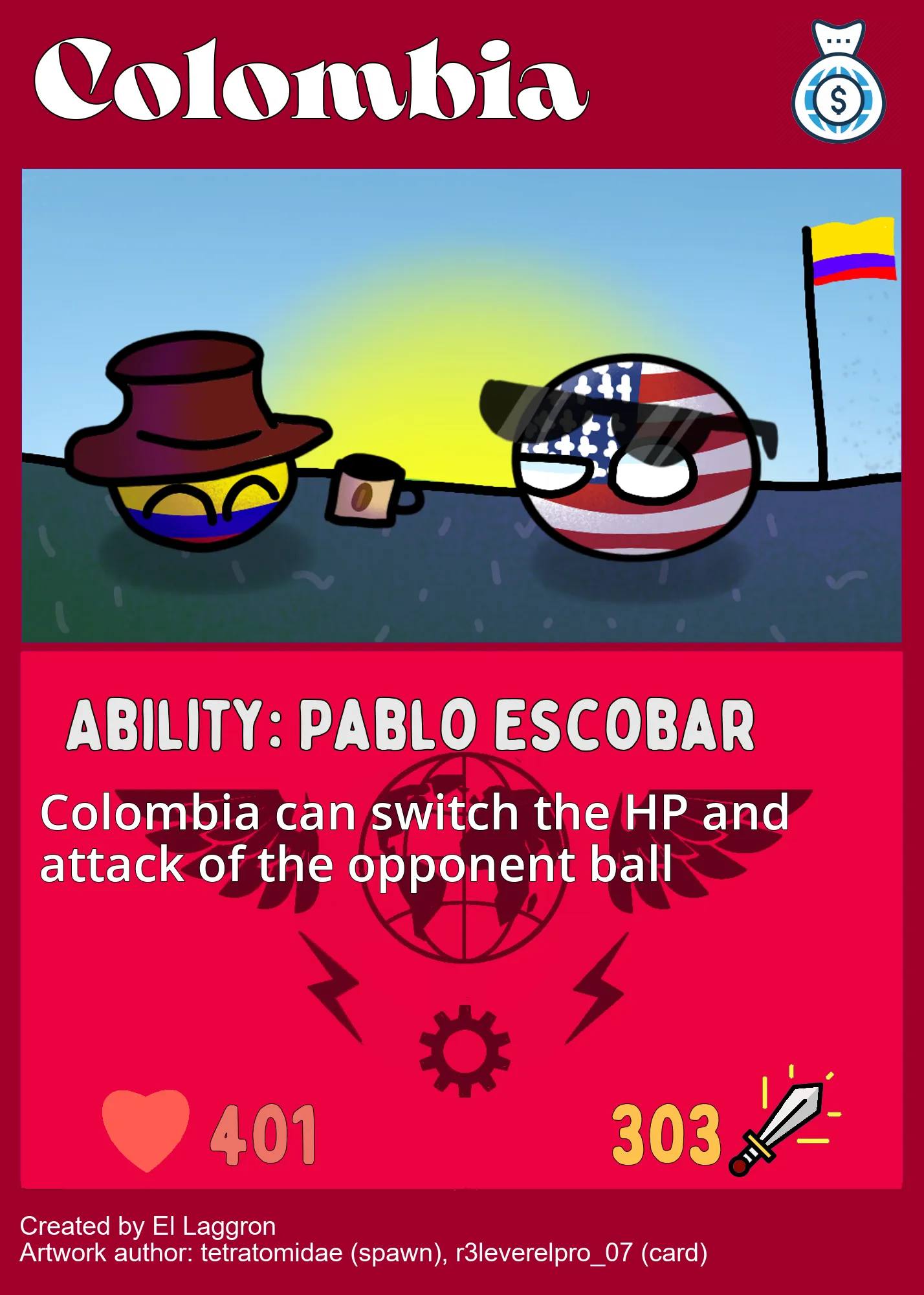 You just gave the countryball :colombia: #2FE94F7 Colombia (`-11%/+15% ...