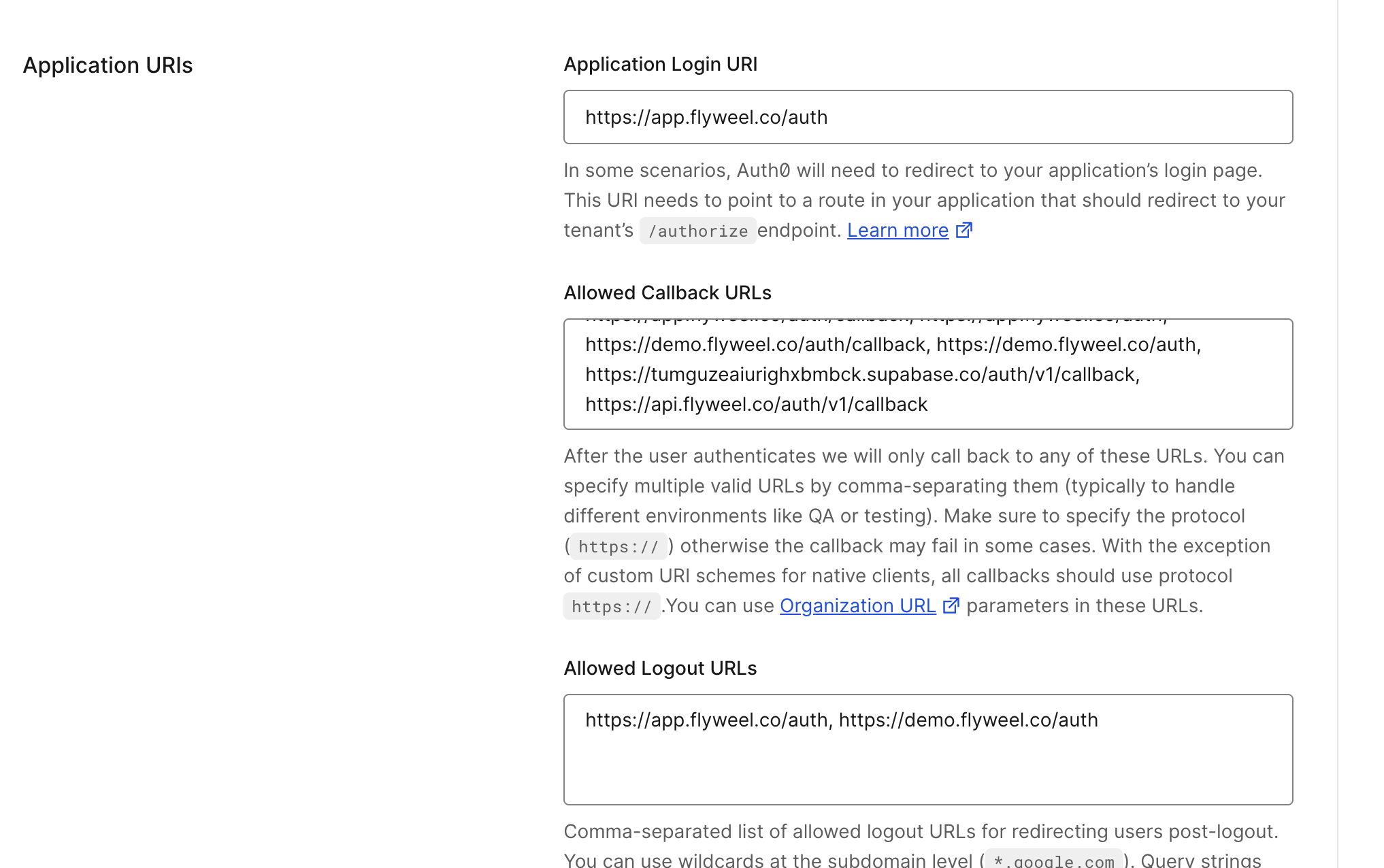 Custom OIDC provider "auth0" not allowed - Supabase