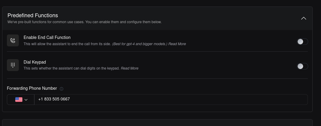Dynamically Call Transfer Issue - VAPI