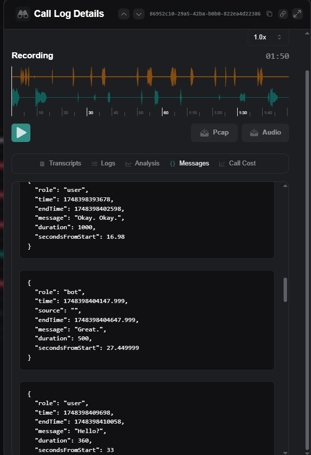 Model and TTS are giving output but nothing is said by the assistant during the call - VAPI