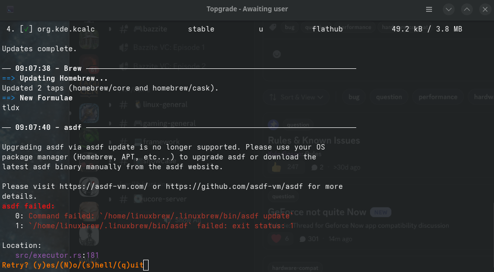 asdf Fails while system updating - Universal Blue