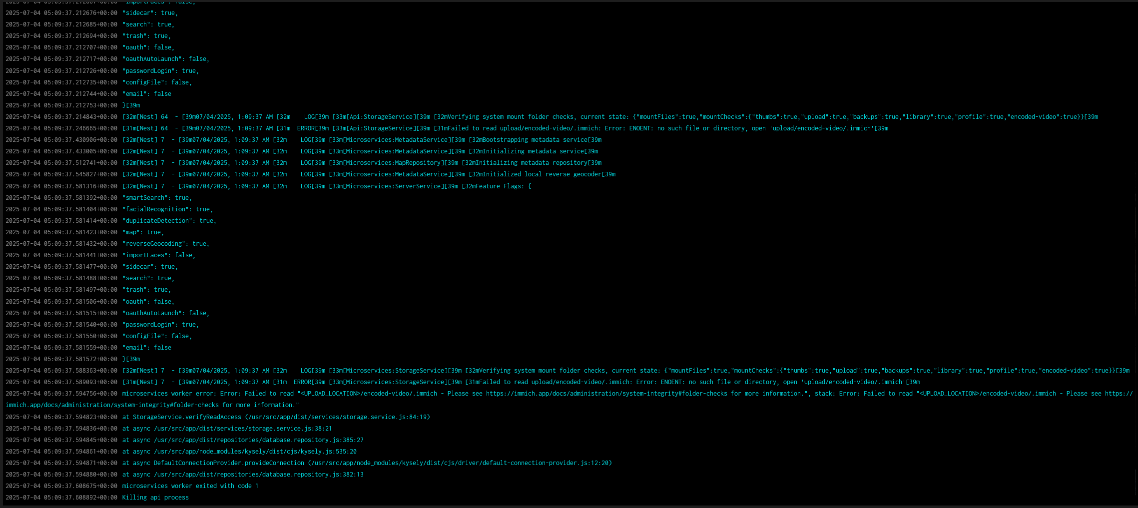 System integrity check failure after migrating to new dataset structure ...