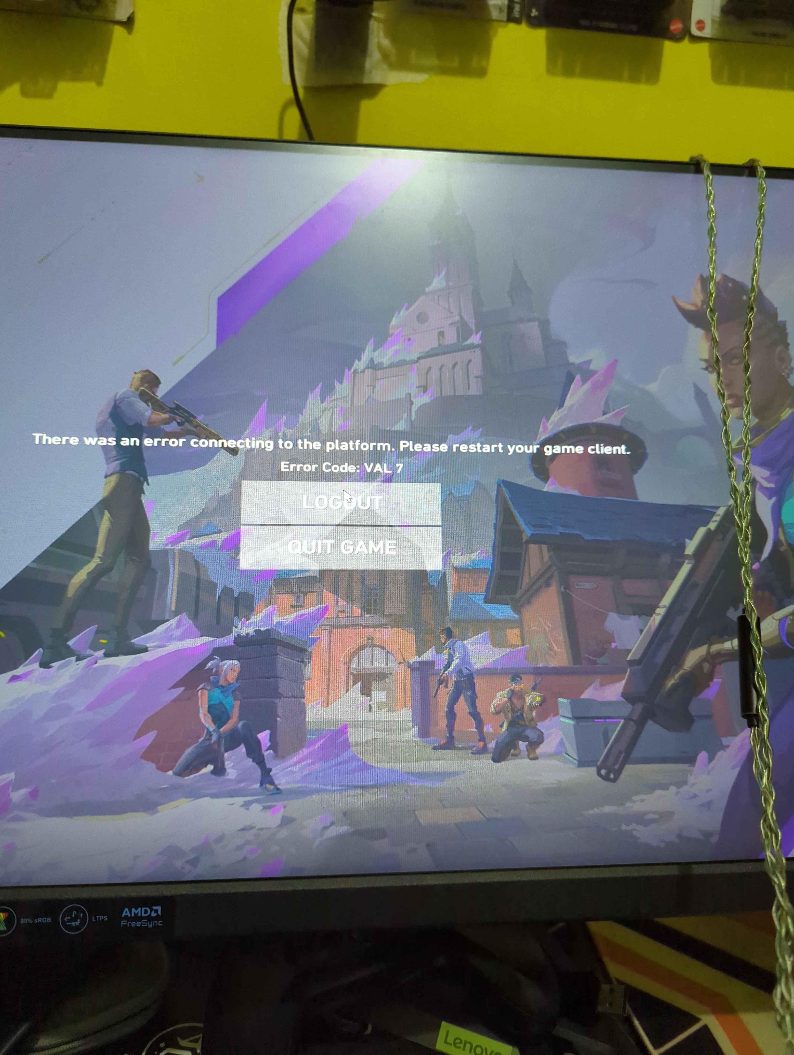 Error Code : VAL 7 - VALORANT