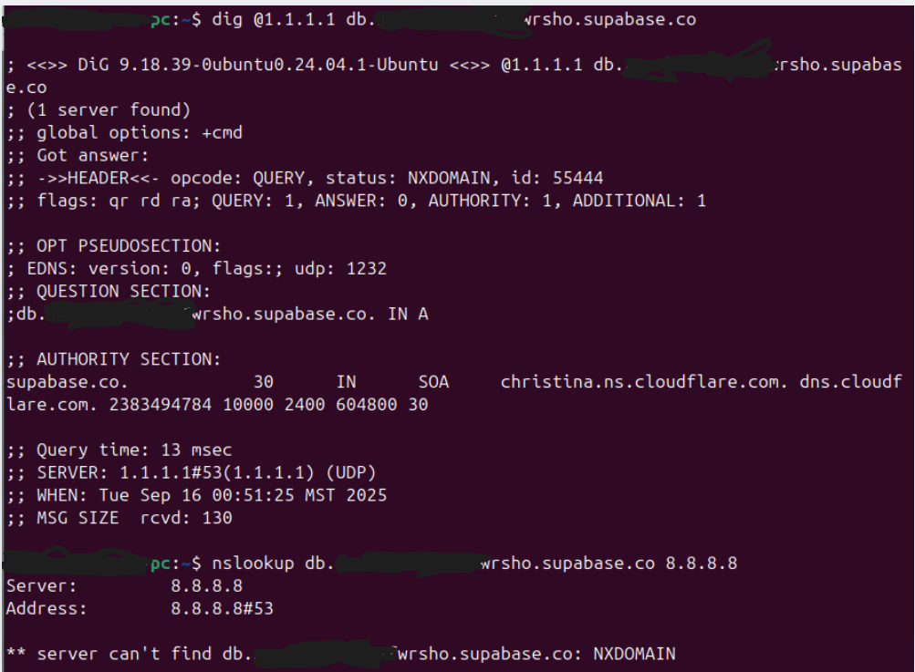 Unable to connect to Supabase - Supabase