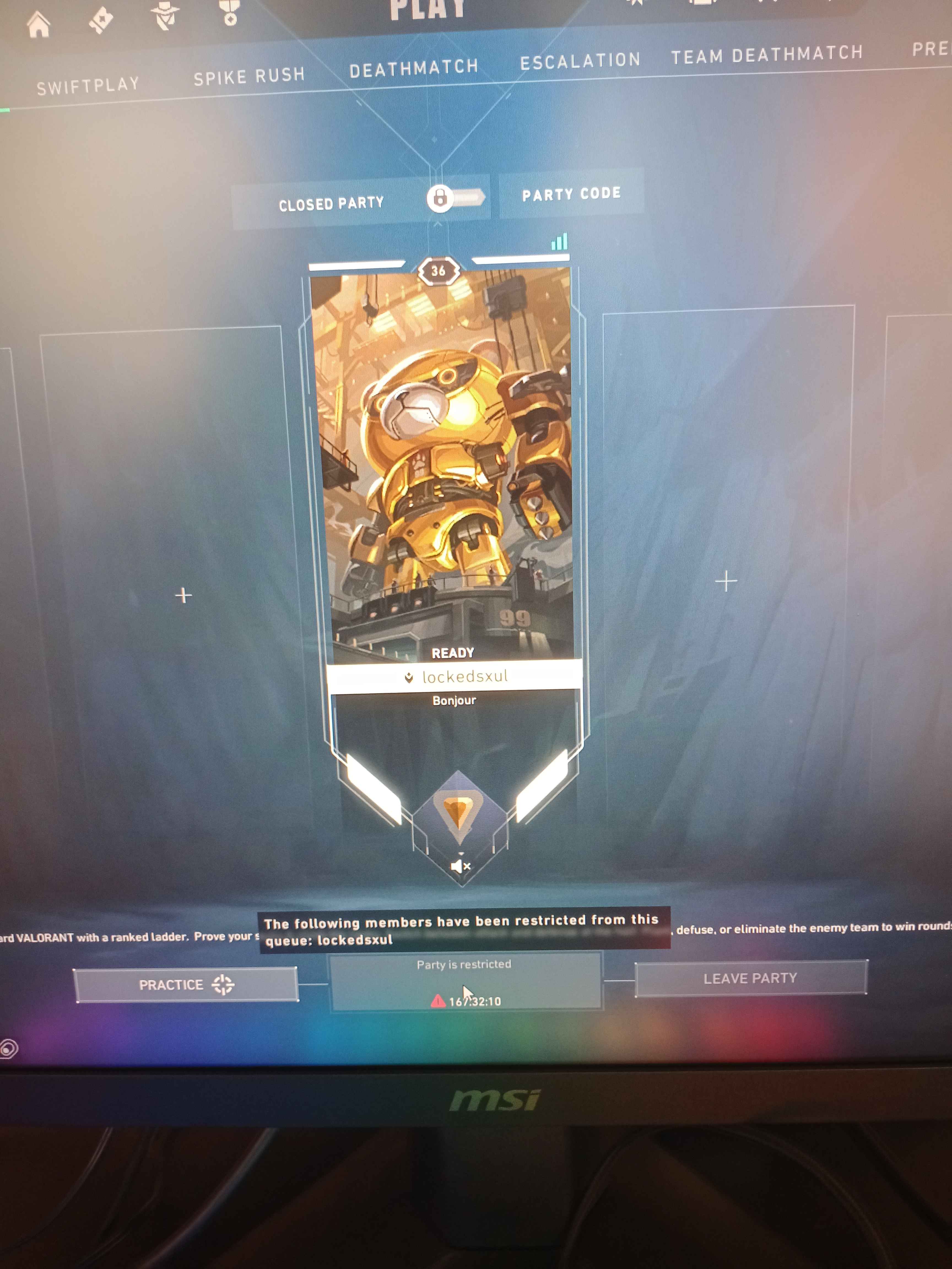 Appeal for ban over in-game ping issues. - VALORANT