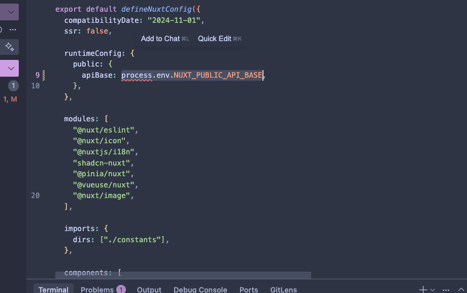 nuxt.config.ts - runtimeconfig - .env - Nuxt