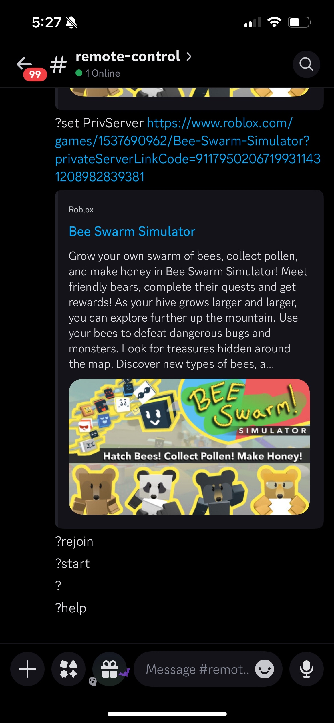 my remote control doesn’t respond to commands - Natro Macro
