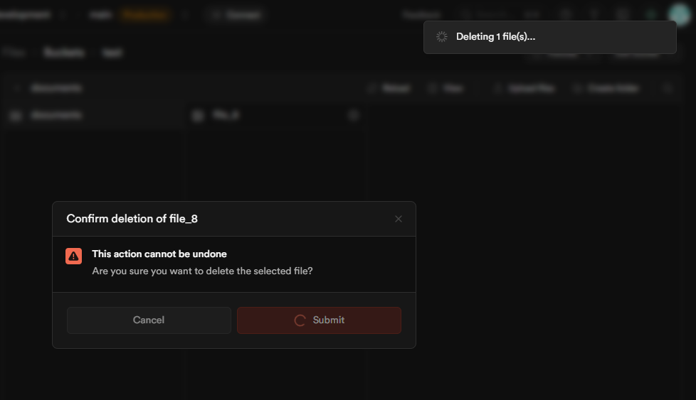 Cannot delete files from storage bucket - Supabase