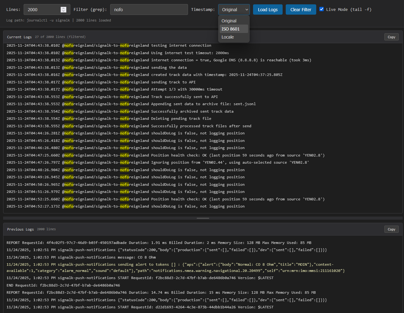 Now they do, thx - Signal K