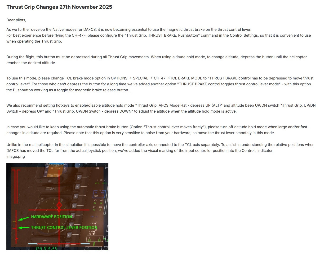 That is up to you. I don’t use spring for Helicopter operations, but I ...