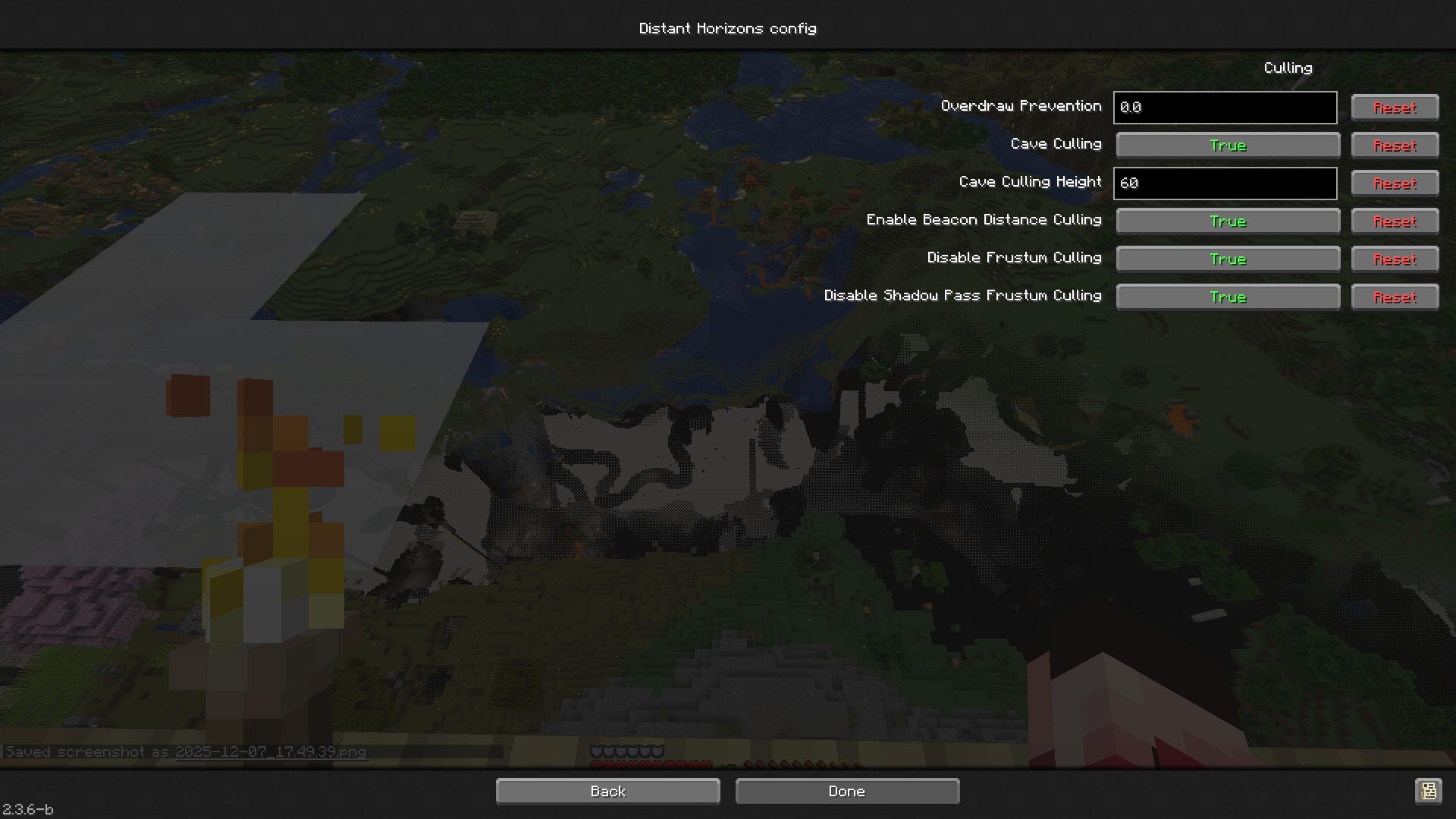 Issue with vanilla rendering - Distant Horizons