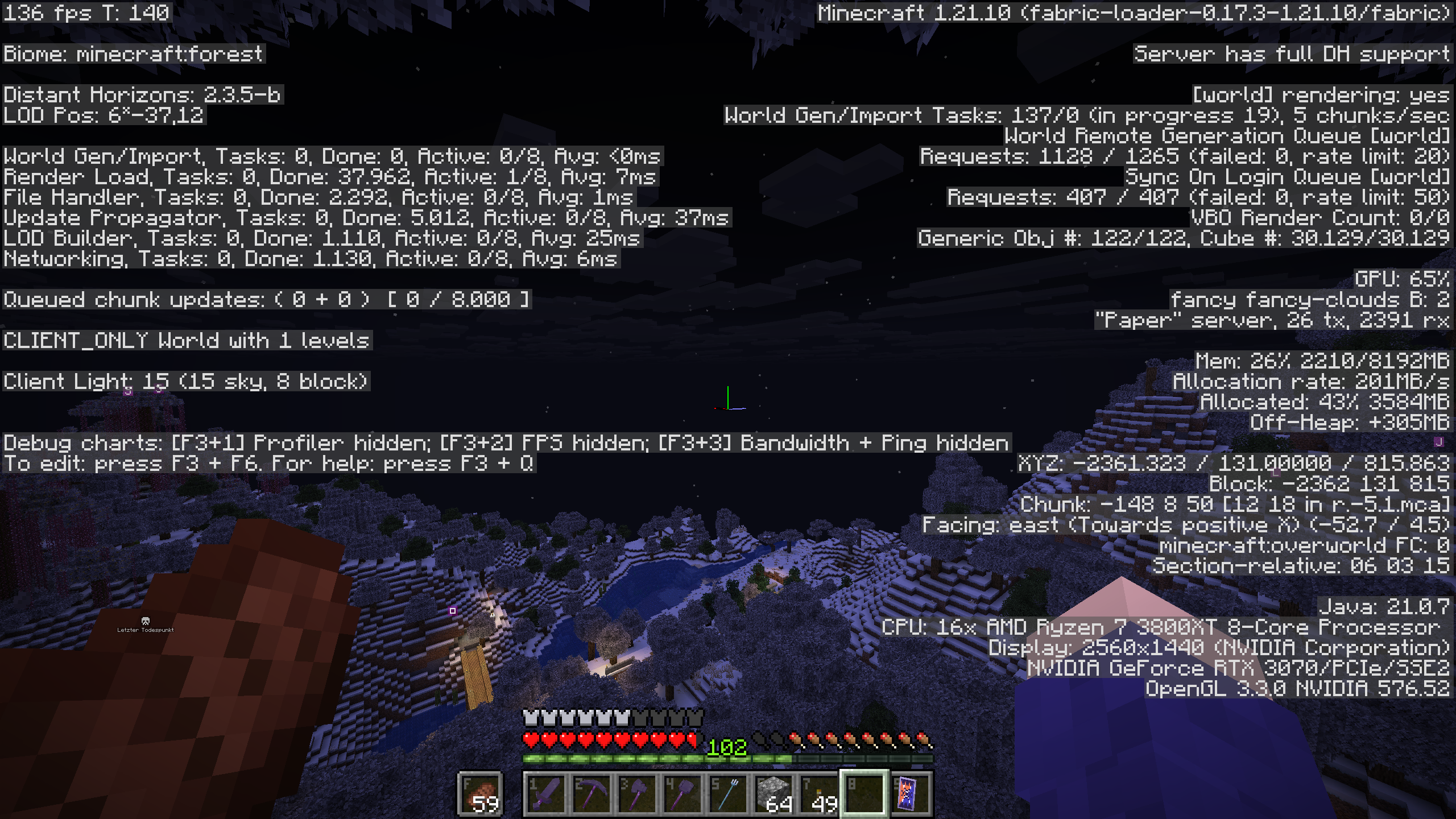 LODs not rendering with Plugin on Paper server - Distant Horizons