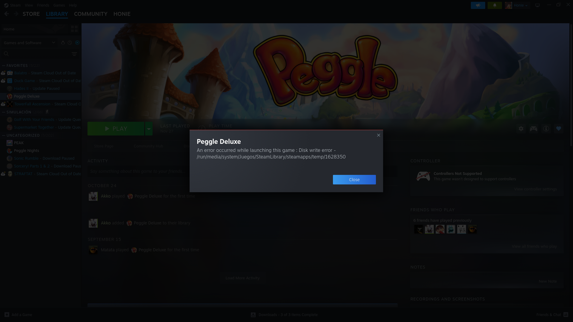 All games on Steam display "Disk write error" on dual boot, BTRFS drive ...