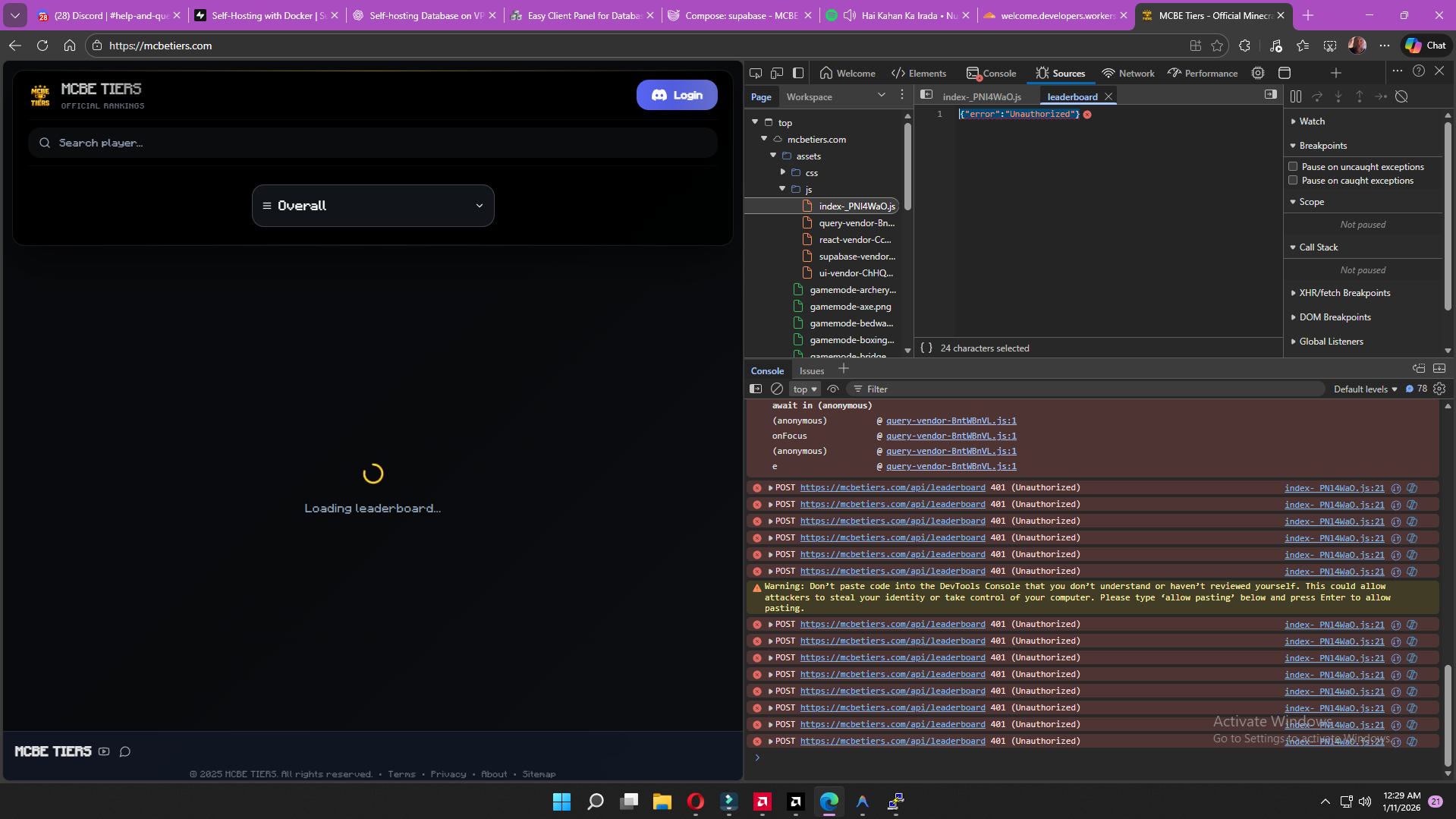 Supabase Self Hosted connection error - Supabase