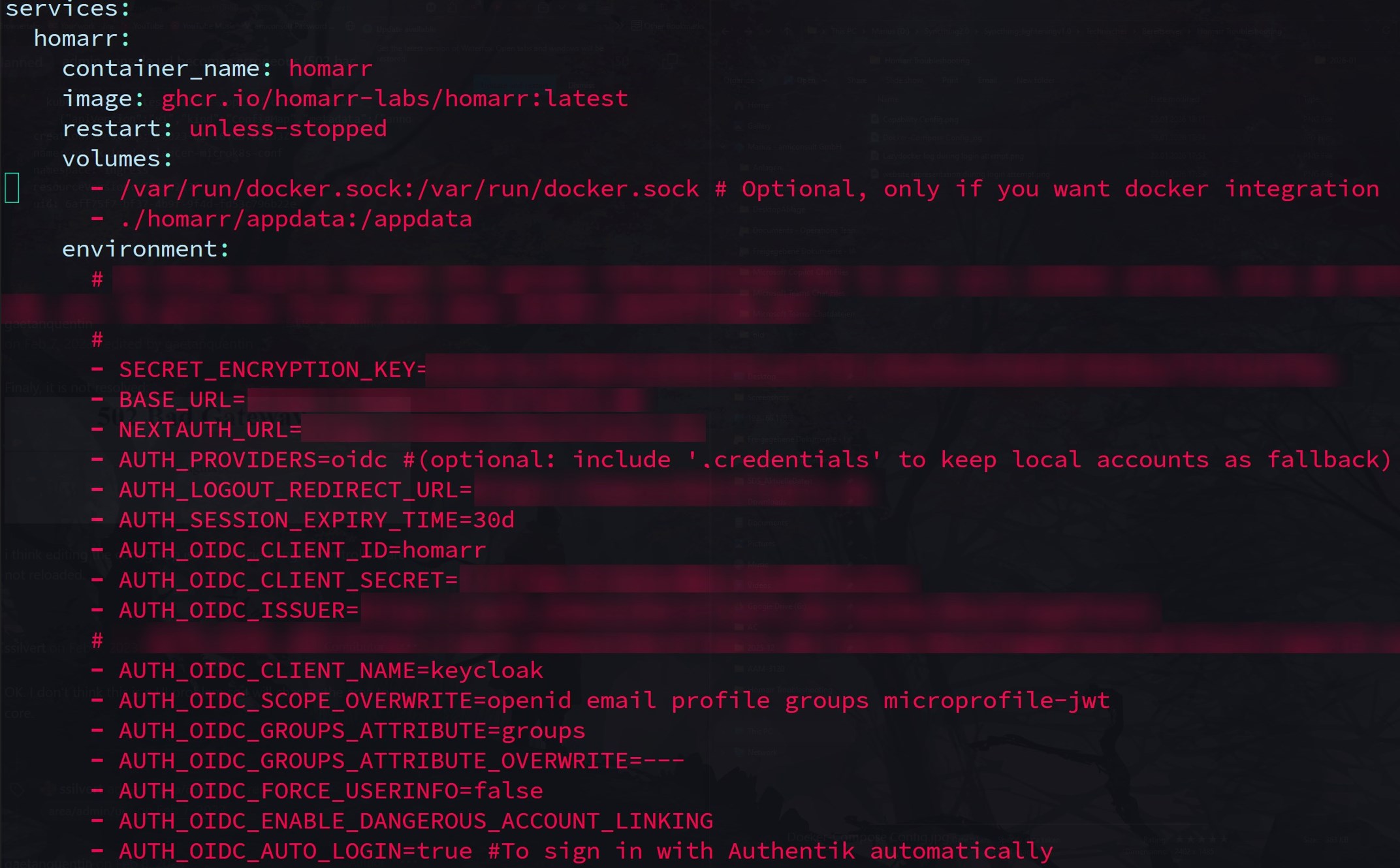 oauth_invalid_response during Keycloak authentication within Homarr ...