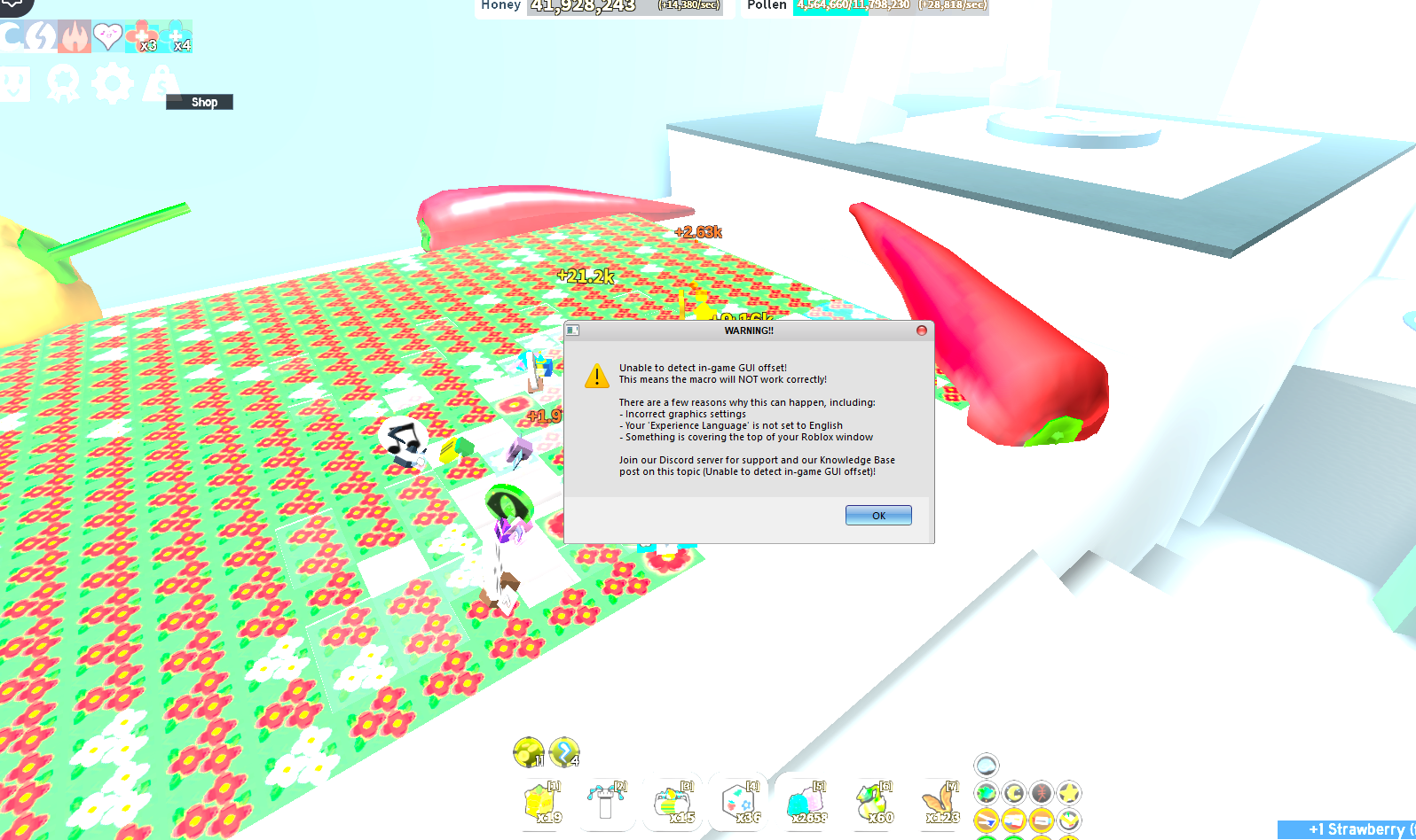 unable to detect in-game GUI offset - Natro Macro