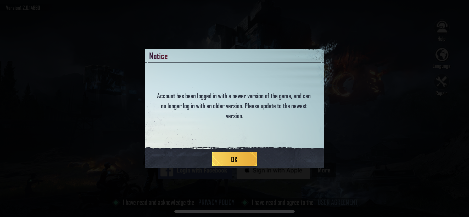 MOB~^~ACE That’s the repair screen. Open the game and then tap on the ...