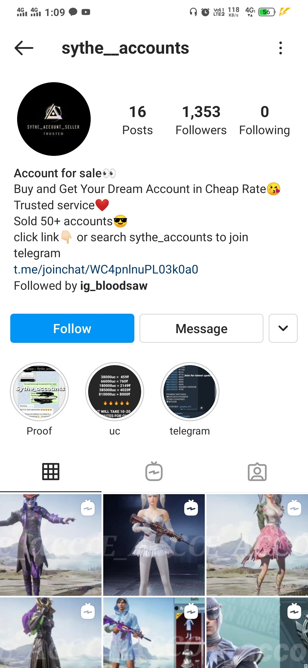 Selling Pubgm accounts and cheating with players😑😒, please take action ...
