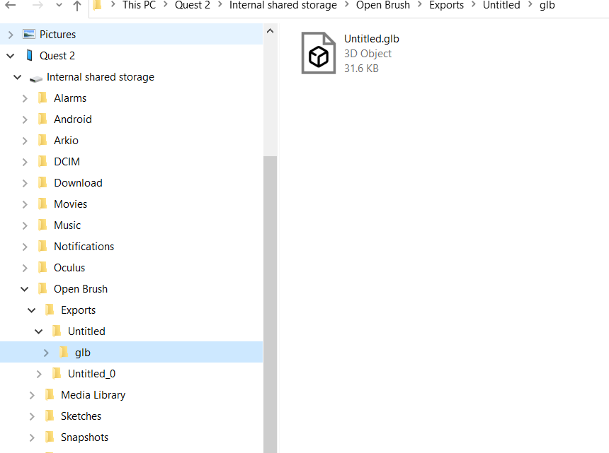 This file should work fine in most apps that support gltf/glb. I viewed it using https://gltf ...
