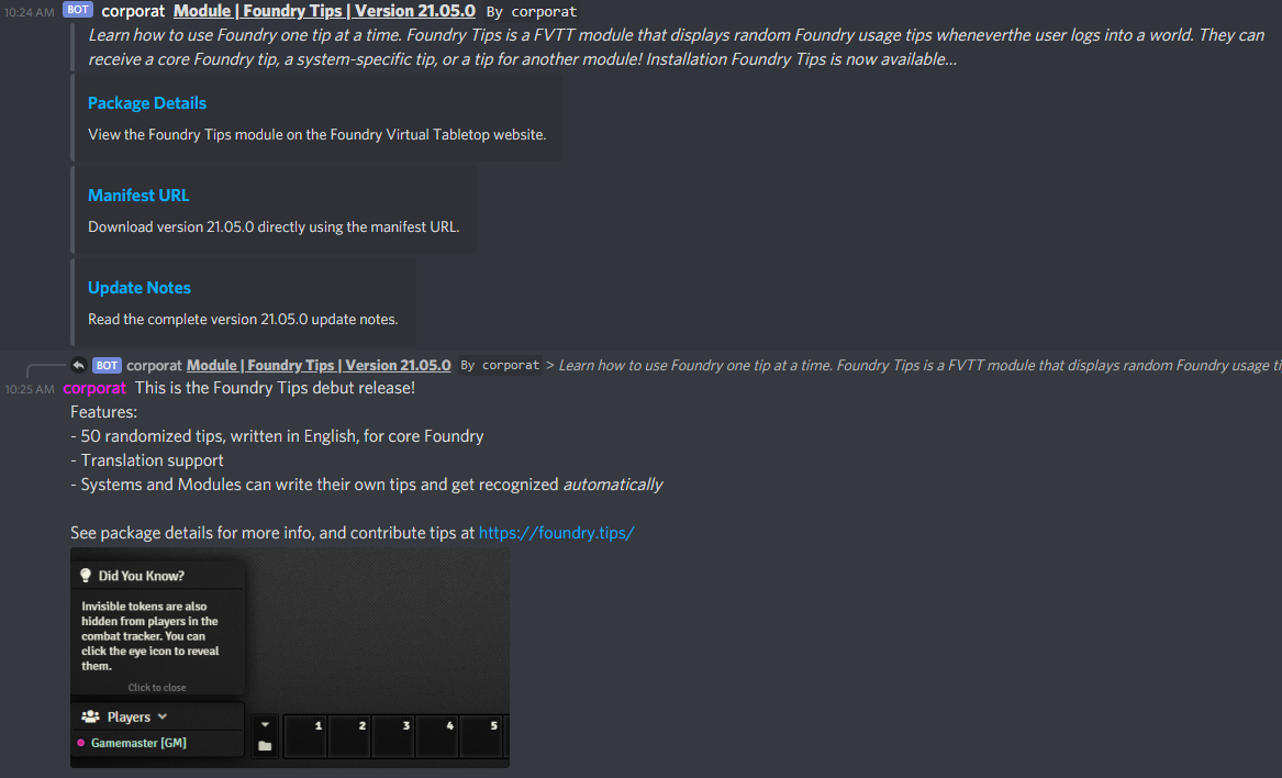 awesome, Tabbed Chatlog survived! - League of Extraordinary FoundryVTT Developers