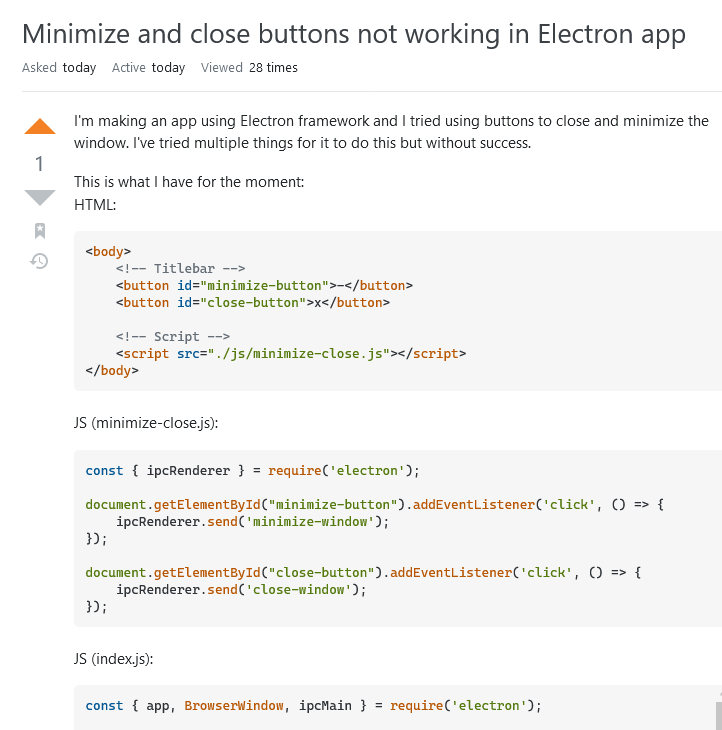 https://stackoverflow.com/questions/68217009/minimize-and-close-buttons-not-working-in-electron ...