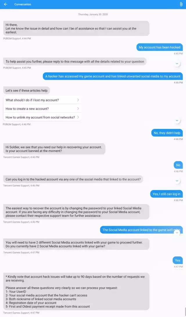 My account is hacked. Please help me - PUBG MOBILE
