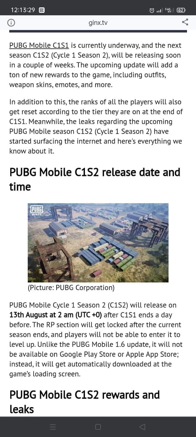 hi admins, when will the season tiers reset? - PUBG MOBILE