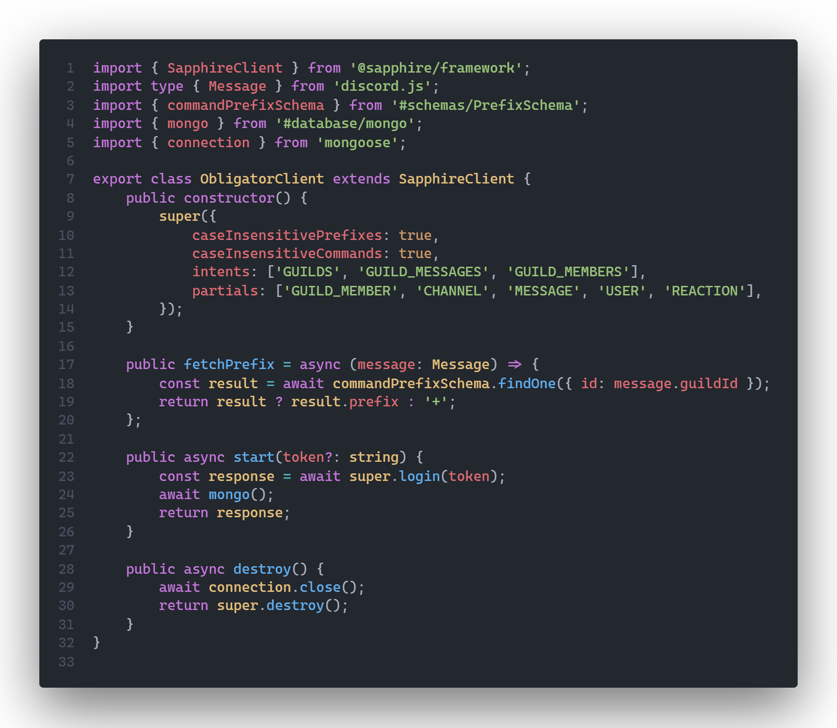 here's my custom client - Sapphire - Imagine a Framework