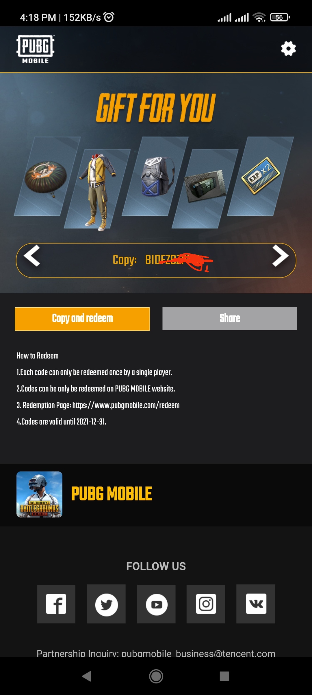 how do we contact pubg mobile official person via email about my ...