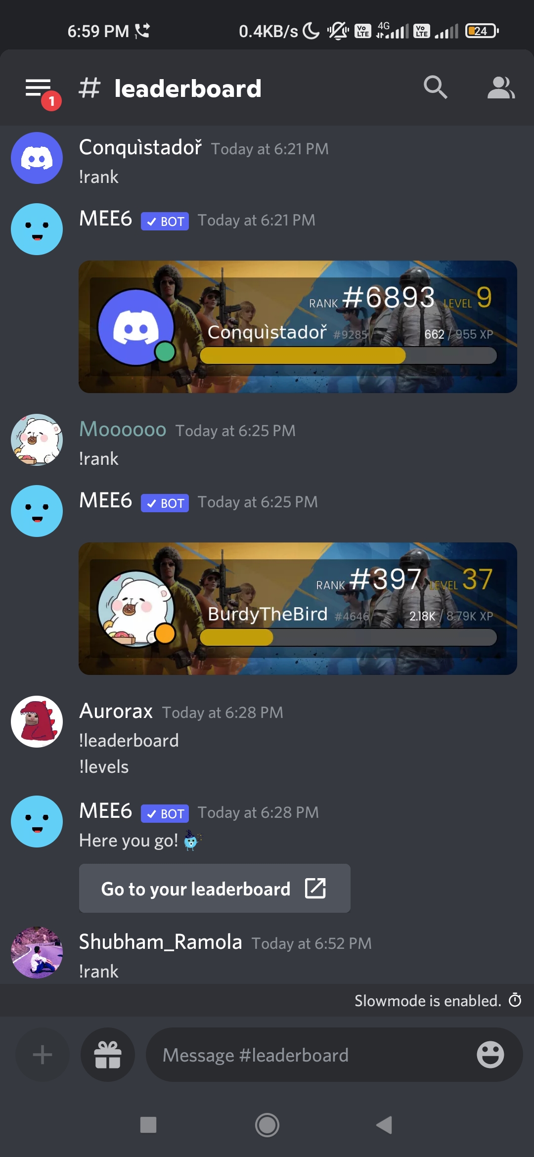 @Quendi bro why @MEE6 BOT Not working...🧐🧐 - PUBG MOBILE