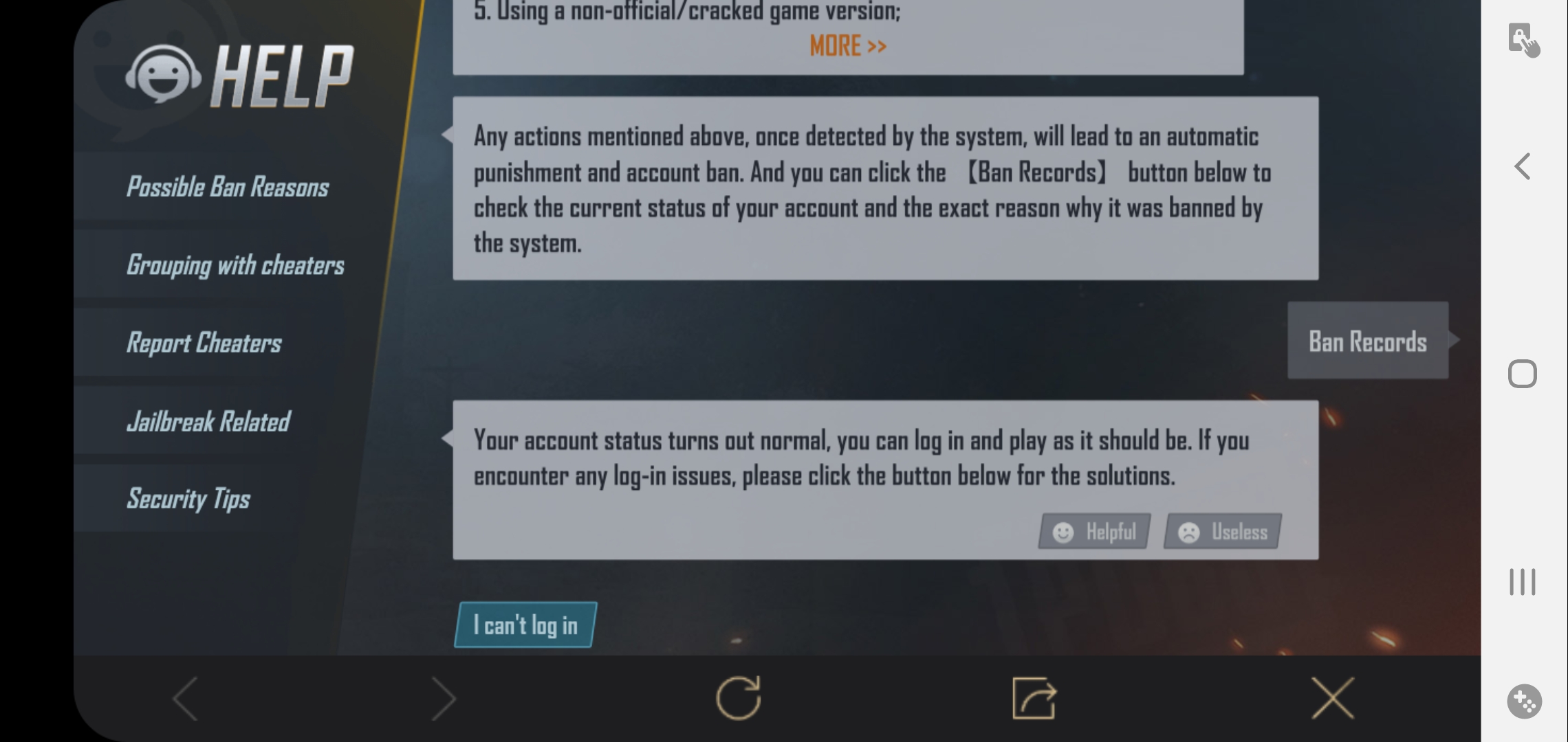 Not possible, @PrinceNoP. Please state your issue here. - PUBG MOBILE