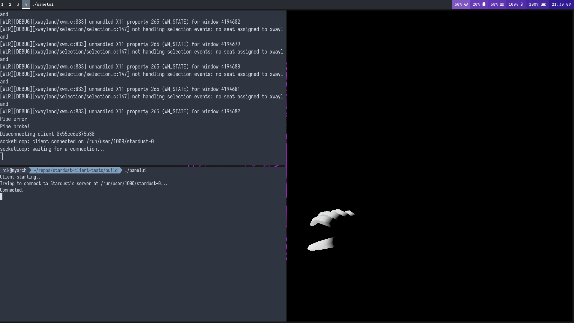 before or after you run the wayland clients - Stardust XR