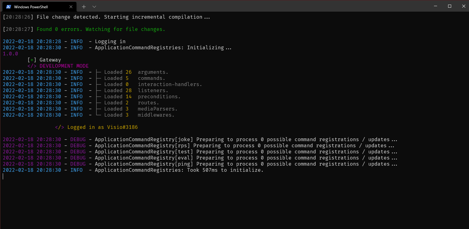 ready event inside `listeners`: - Sapphire - Imagine a Framework