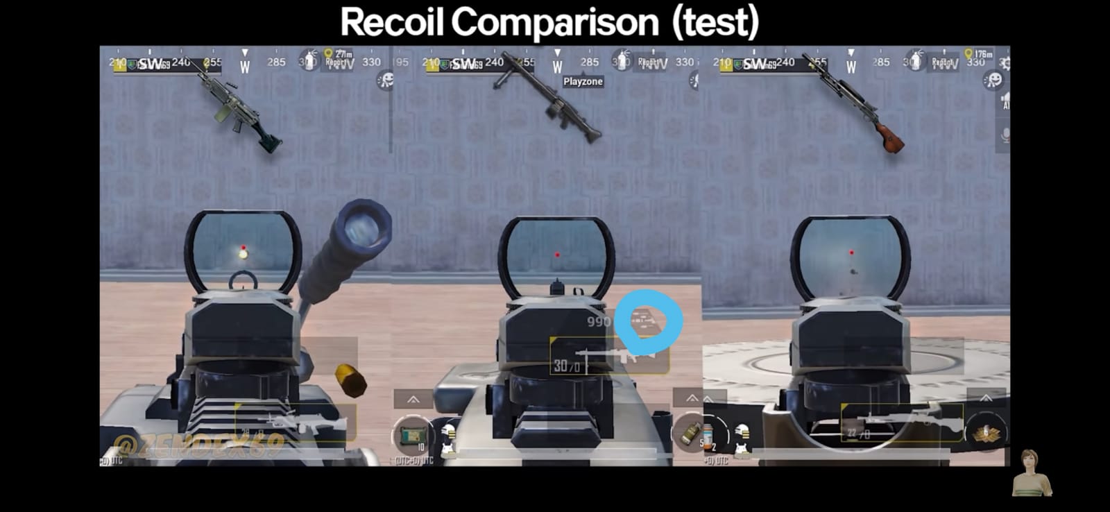 It is a glitch or what look at 990 rpm bullet spread in both images ...