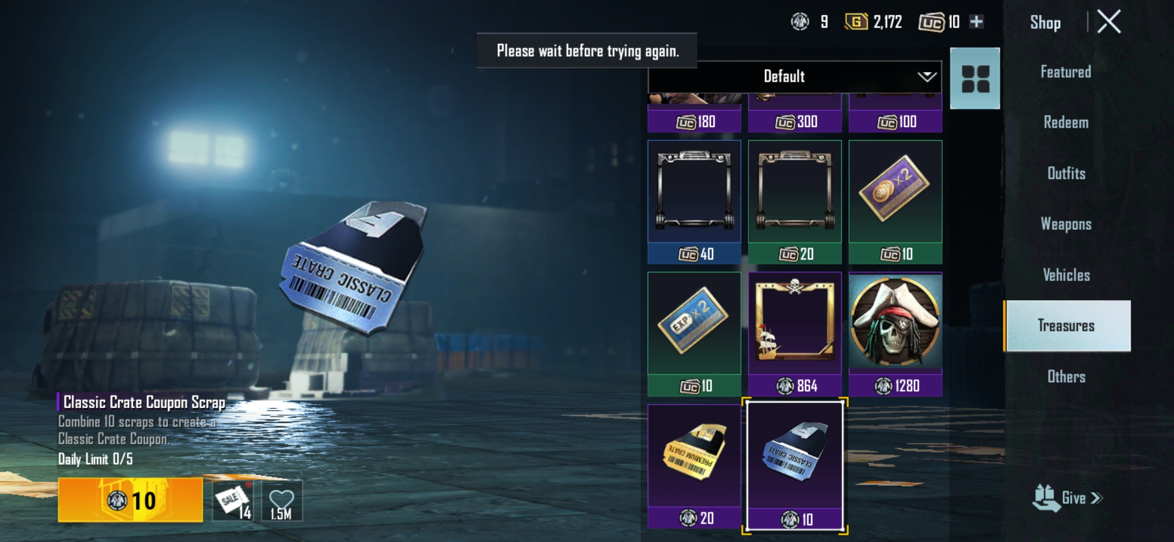 Shop > Treasures - PUBG MOBILE