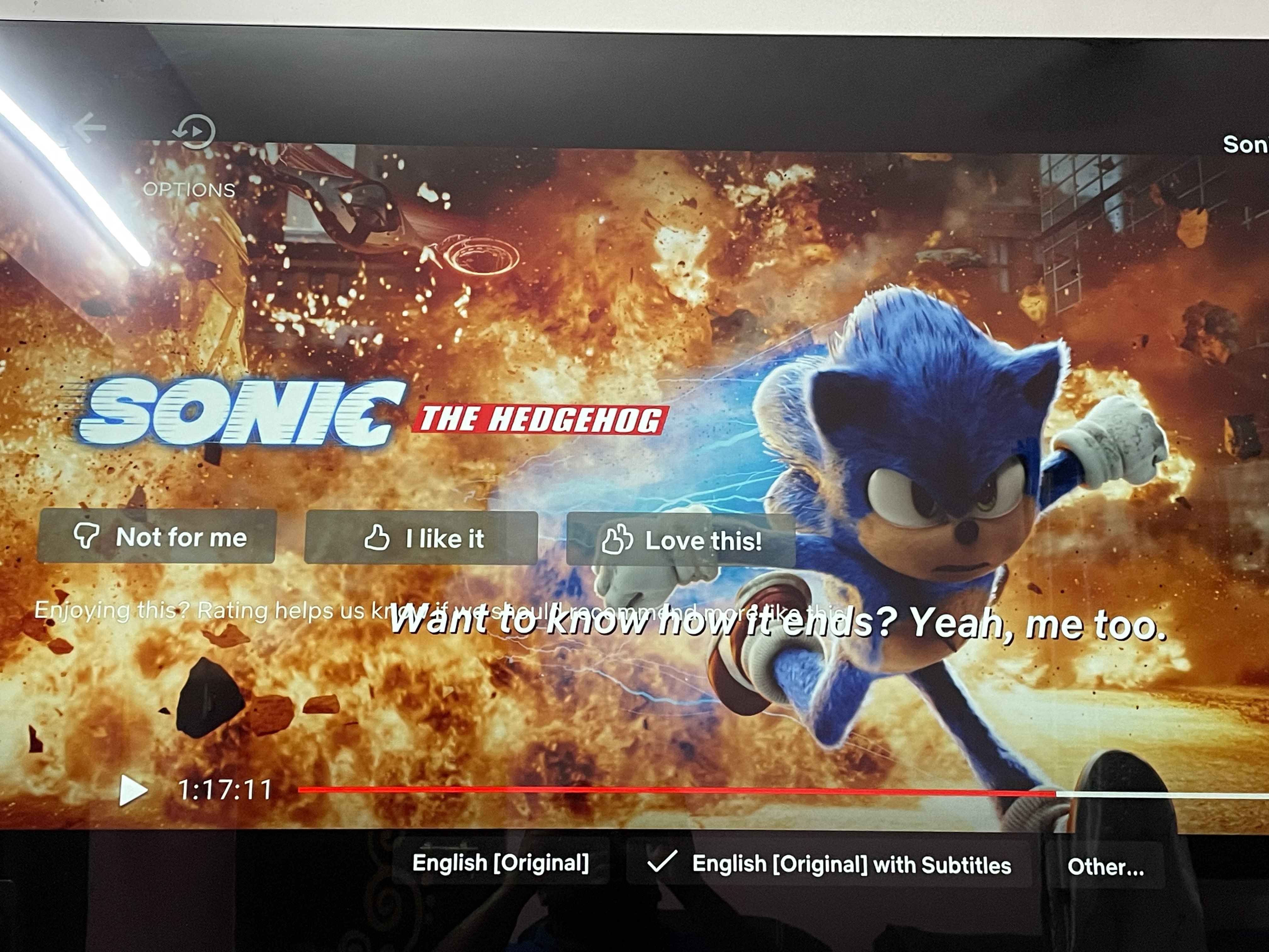 FYI.. Sonic is available on netflix. - Hyderabad Gaming Freaks!🎮🇮🇳